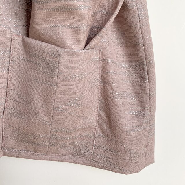 ノーカラーコート【送料無料】着物リメイク 裏地付き ピンク | iichi 日々の暮らしを心地よくするハンドメイドやアンティークのマーケットプレイス