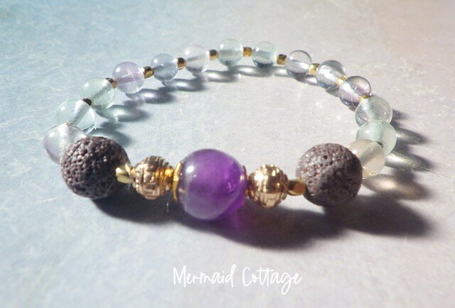 LOVE Healing Diffuser Bracelet アロマブレスレット☆アメジスト | iichi 日々の暮らしを心地よくするハンドメイドやアンティークのマーケットプレイス