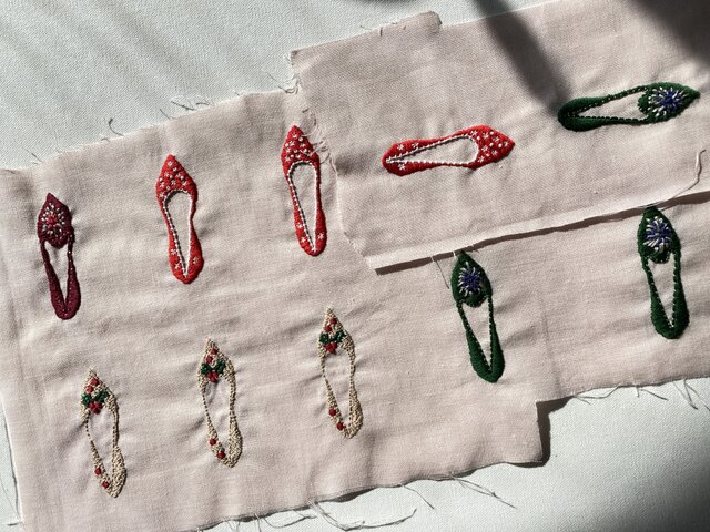 shoe shoe shoe刺繍ブローチNo.86 | iichi 日々の暮らしを心地よくするハンドメイドやアンティークのマーケットプレイス