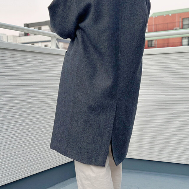 【新作数量限定】ゆったりめウール混チェスターコート23029GAF | iichi 日々の暮らしを心地よくするハンドメイドやアンティークのマーケットプレイス