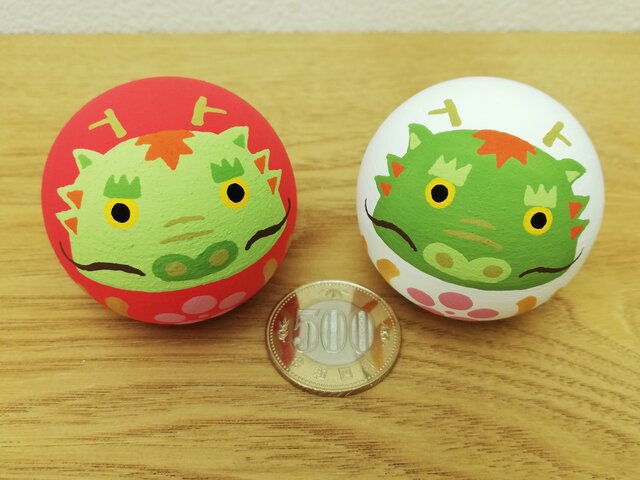 干支だんご 龍ダルマ 赤 | iichi 日々の暮らしを心地よくするハンドメイドやアンティークのマーケットプレイス