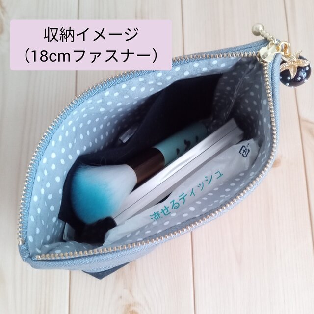 ツイード フリルの18cmコスメポーチ 1点物 グレンチェック ポケット付き クリスマス ブラウン 566 | iichi 日々の暮らしを心地よくするハンドメイドやアンティークのマーケットプレイス