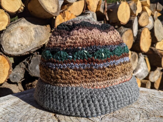 ニット帽-星.山.川- wool100% ※送料無料 | iichi 日々の暮らしを心地よくするハンドメイドやアンティークのマーケットプレイス