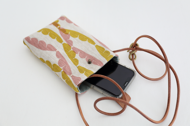 リネンミニショルダー "baguette_P×Y" | iichi 日々の暮らしを心地よくするハンドメイドやアンティークのマーケットプレイス