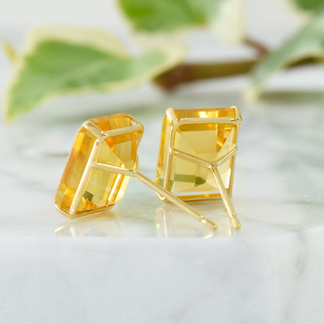 K18 シトリン ピアス CD024-CIBS | iichi 日々の暮らしを心地よくするハンドメイドやアンティークのマーケットプレイス