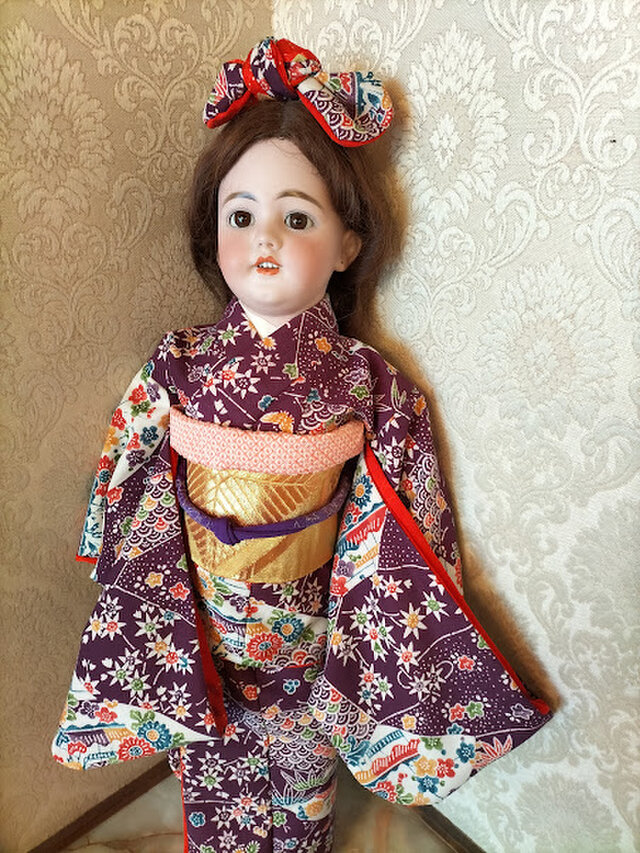 ドール背丈65～68cm用 リバーシブル仕立ての振袖セット（い） | iichi 日々の暮らしを心地よくするハンドメイドやアンティークのマーケットプレイス