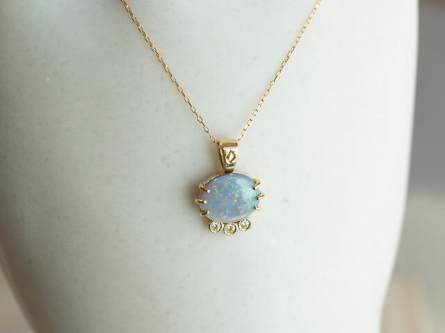 ブラックオパールペンダント（No.1471） | iichi 日々の暮らしを心地よくするハンドメイドやアンティークのマーケットプレイス