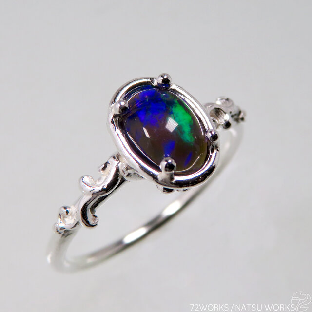 ブラックオパール リング / Ethiopian Black Opal Ring lll | iichi 日々の暮らしを心地よくするハンドメイドやアンティークのマーケットプレイス