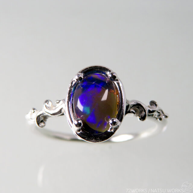 ブラックオパール リング / Ethiopian Black Opal Ring lll | iichi 日々の暮らしを心地よくするハンドメイドやアンティークのマーケットプレイス