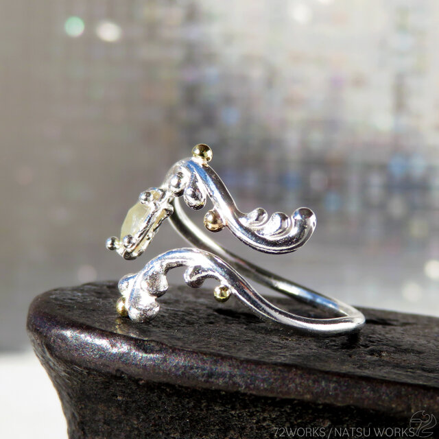 ボタニカル ダイヤモンド リング / Botanical Diamond and 18K Ring | iichi 日々の暮らしを心地よくするハンドメイドやアンティークのマーケットプレイス