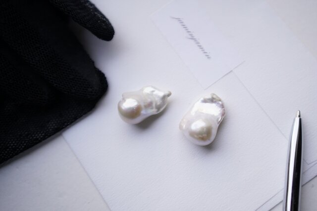 新作 ウェディングアクセサリー no.201 選べるデザイン バロックパール一粒ピアス イヤリング A | iichi 日々の暮らしを心地よくするハンドメイドやアンティークのマーケットプレイス