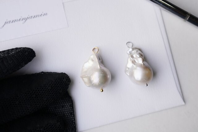 新作 ウェディングアクセサリー no.201 選べるデザイン バロックパール一粒ピアス イヤリング I | iichi 日々の暮らしを心地よくするハンドメイドやアンティークのマーケットプレイス