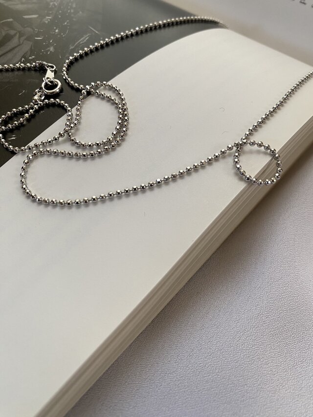 冬のリブタートルの垢抜けに！シンプルメタルカットボールチェーンネックレス 45・50・55・60cm | iichi 日々の暮らしを心地よくするハンドメイドやアンティークのマーケットプレイス