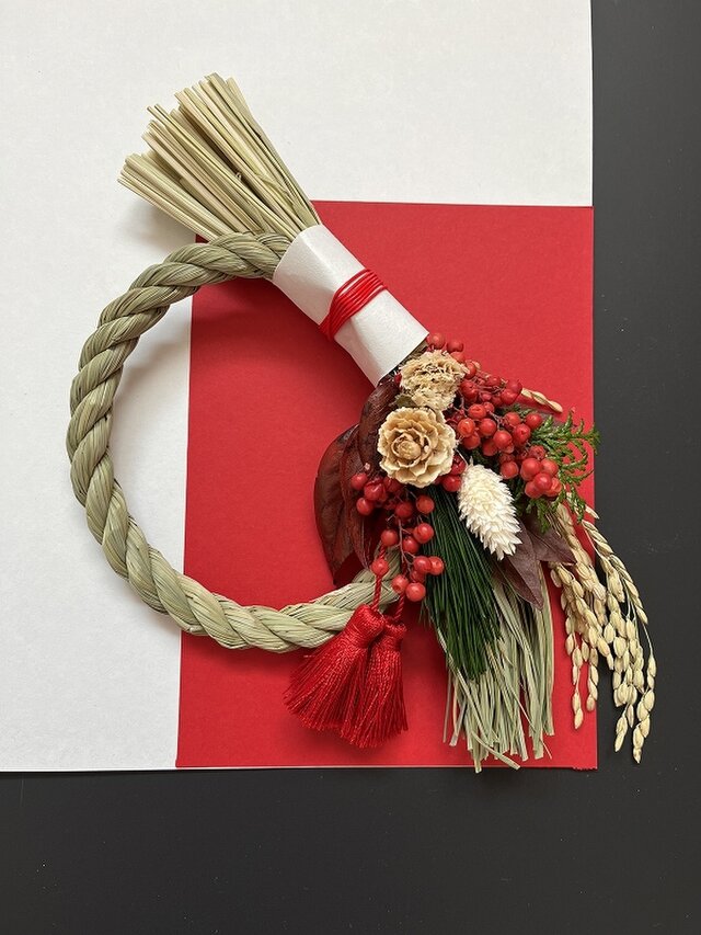 2024 お正月 稲わらリースS ボアプランツ | iichi 日々の暮らしを心地よくするハンドメイドやアンティークのマーケットプレイス