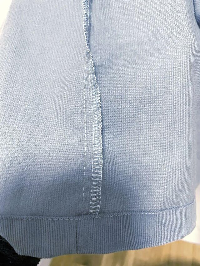 sale・ギャザーロングスカート・細畝コーデュロイ・くすみ水色・丈81.5cm・綿100％ | iichi 日々の暮らしを心地よくするハンドメイドやアンティークのマーケットプレイス