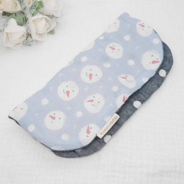 8重ガーゼハンカチ『星空とスノーマン』2枚セット/20×20cm | iichi 日々の暮らしを心地よくするハンドメイドやアンティークのマーケットプレイス