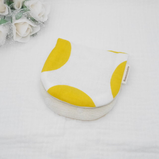 8重ガーゼハンカチ『大きなドット』 5枚セット/10×20cm | iichi 日々の暮らしを心地よくするハンドメイドやアンティークのマーケットプレイス