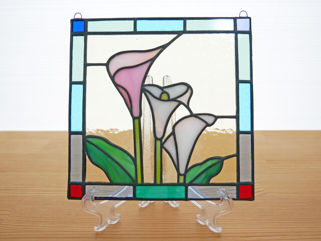 ステンドグラス ミニパネル カラー 15cm | iichi 日々の暮らしを心地よくするハンドメイドやアンティークのマーケットプレイス