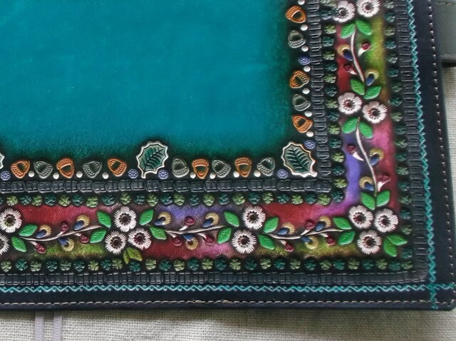 ほぼ日手帳仕様 B6サイズレザー手帳カバー 刻印＆拭き染め | iichi 日々の暮らしを心地よくするハンドメイドやアンティークのマーケットプレイス