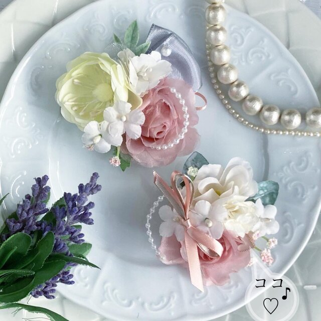 早割♡ 卒入学式に 2way親子コサージュ3.31 | iichi 日々の暮らしを心地よくするハンドメイドやアンティークのマーケットプレイス