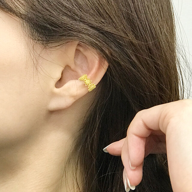 限定ギフトSET「リング＆イヤーカフ」華やか繊細なフラワー アンティーク調 【set10】 | iichi 日々の暮らしを心地よくするハンドメイドやアンティークのマーケットプレイス