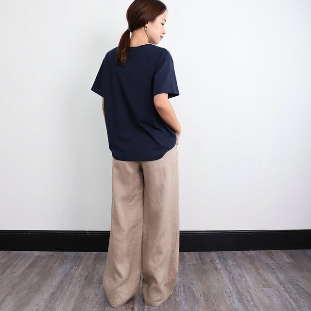 シーズンレスで活躍する ビックシルエットT ネイビー 0164NV | iichi 日々の暮らしを心地よくするハンドメイドやアンティークのマーケットプレイス