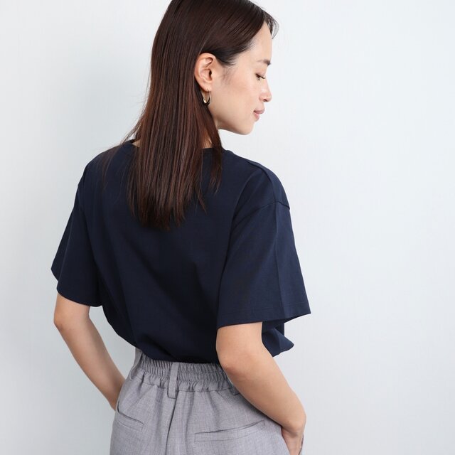シーズンレスで活躍する ビックシルエットT ネイビー 0164NV | iichi 日々の暮らしを心地よくするハンドメイドやアンティークのマーケットプレイス