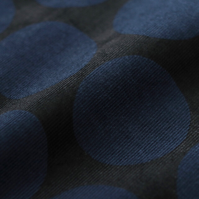 New! コーデュロイ ヘンリーネックワンピース （ドットネイビー/ブラック）OP43 | iichi 日々の暮らしを心地よくするハンドメイドやアンティークのマーケットプレイス