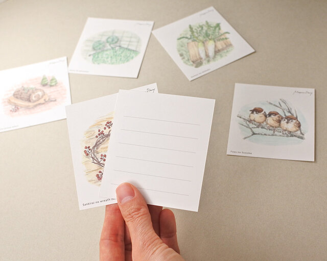 季節をめぐるカード【ケース付】〔冬の第1集〕 | iichi 日々の暮らしを心地よくするハンドメイドやアンティークのマーケットプレイス