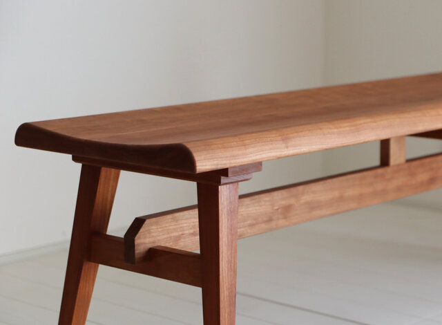 ベンチチェア ダイニングベンチ ベンチ ブラックチェリー bench01-bc | iichi 日々の暮らしを心地よくするハンドメイドやアンティークのマーケットプレイス