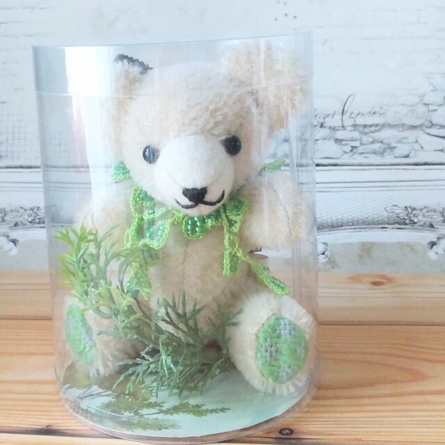 【2016年作】こぎん刺しテディベア ブナのコグマ | iichi 日々の暮らしを心地よくするハンドメイドやアンティークのマーケットプレイス