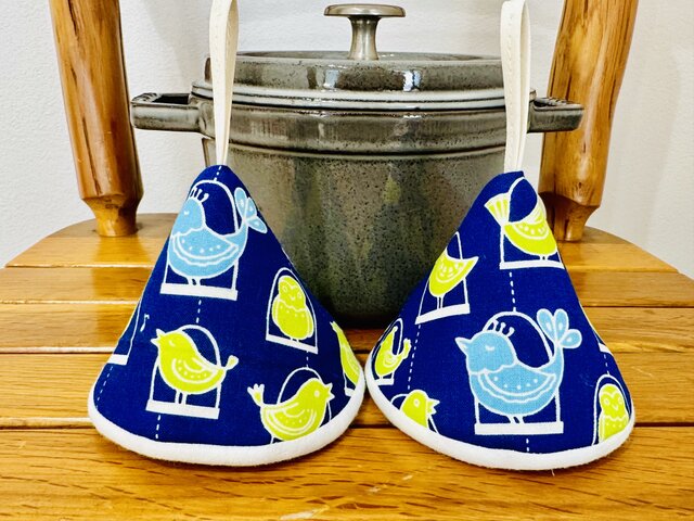 三角鍋つかみ★staub ストウブ ホーロー | iichi 日々の暮らしを心地よくするハンドメイドやアンティークのマーケットプレイス