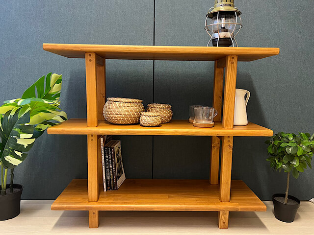 【送料無料】 オープンラック 90cm 30cm 3段 パイン オーク調 | iichi 日々の暮らしを心地よくするハンドメイドやアンティークのマーケットプレイス