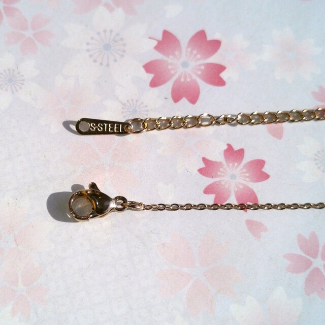 ☆送料無料☆極細1.2mm ローズゴールドサージカルステンレス46cmあずきチェーン（刻印入り | iichi 日々の暮らしを心地よくするハンドメイドやアンティークのマーケットプレイス