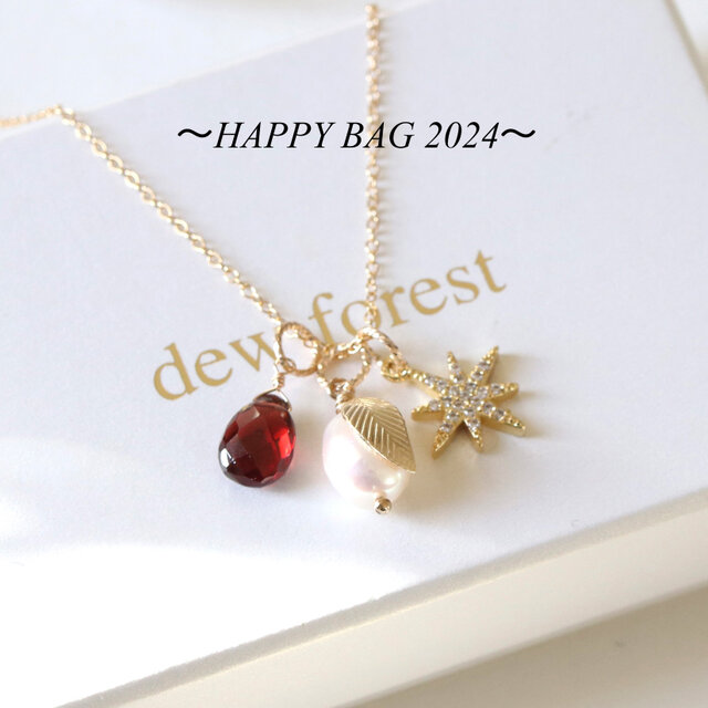 新春福袋 2024 チャーム3点＋14Kgfネックレス セット --Happy Bag-- | iichi 日々の暮らしを心地よくするハンドメイドやアンティークのマーケットプレイス