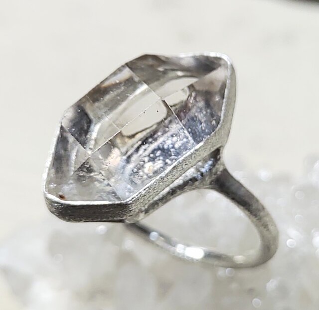 太古の水＊herkimer 925 ring | iichi 日々の暮らしを心地よくするハンドメイドやアンティークのマーケットプレイス