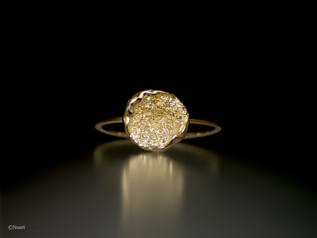 おぼろ月のリング Sサイズ (K10YG） | iichi 日々の暮らしを心地よくするハンドメイドやアンティークのマーケットプレイス