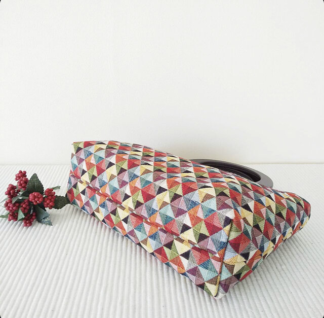 wood♡スペイン製 ︎ゴブラン織 ︎デザイントートbag | iichi 日々の暮らしを心地よくするハンドメイドやアンティークのマーケットプレイス