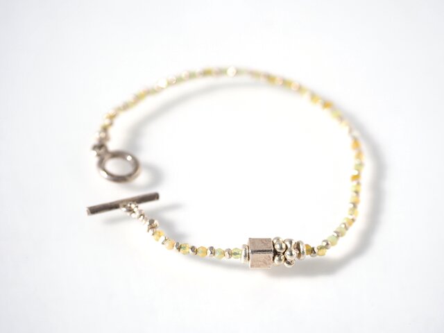 -Yellow opal・Silver- bracelet | iichi 日々の暮らしを心地よくするハンドメイドやアンティークのマーケットプレイス