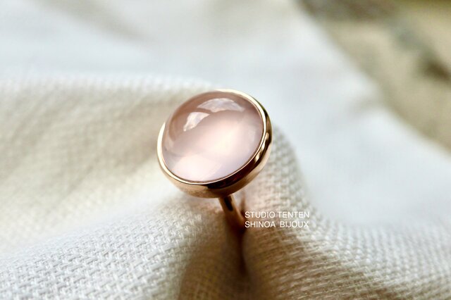 K10[朝露のpink rose]ring | iichi 日々の暮らしを心地よくするハンドメイドやアンティークのマーケットプレイス