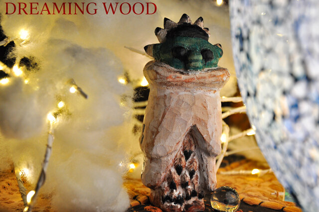 シオ・シャラコのカチナ木彫りオーナメント Sio Shalako Kachina ornament | iichi 日々の暮らしを心地よくするハンドメイドやアンティークのマーケットプレイス