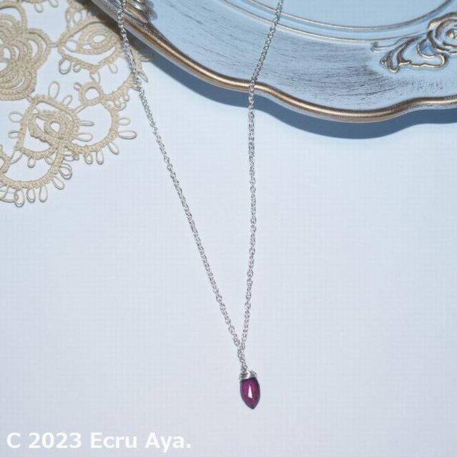 *初日*宝石質ロードライトガーネットAAAのネックレス | iichi 日々の暮らしを心地よくするハンドメイドやアンティークのマーケットプレイス