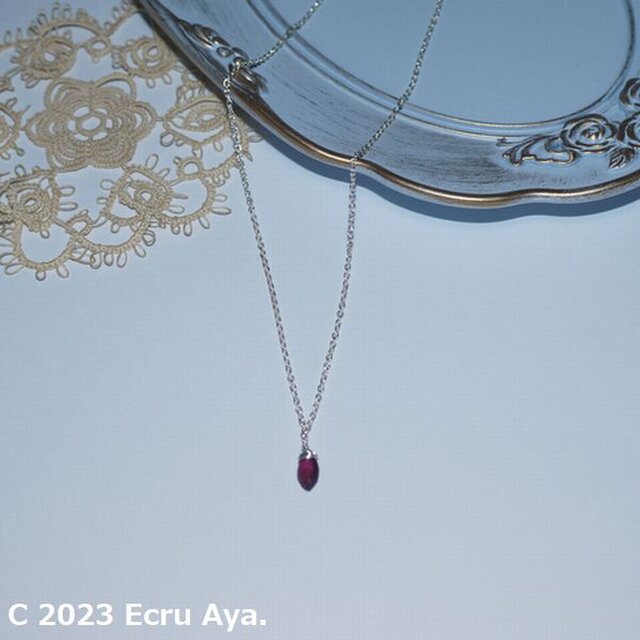 *初日*宝石質ロードライトガーネットAAAのネックレス | iichi 日々の暮らしを心地よくするハンドメイドやアンティークのマーケットプレイス