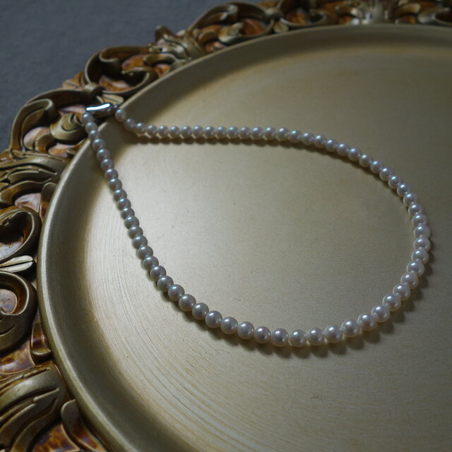 あこや真珠6mmネックレス | iichi 日々の暮らしを心地よくするハンドメイドやアンティークのマーケットプレイス