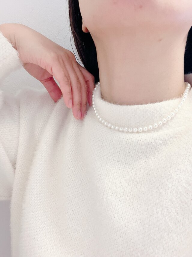 あこや真珠6mmネックレス | iichi 日々の暮らしを心地よくするハンドメイドやアンティークのマーケットプレイス