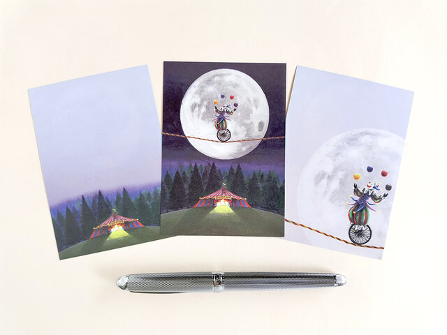 月とピエロ メモ 30枚 | iichi 日々の暮らしを心地よくするハンドメイドやアンティークのマーケットプレイス