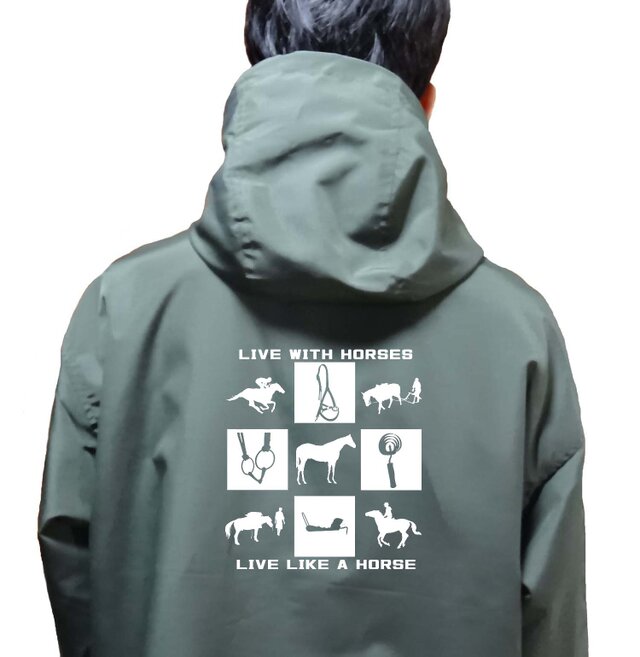 マウンテンパーカー/ウィンドブレーカー/馬と生きる世界/ナチュラル・ホースマンシップ | iichi 日々の暮らしを心地よくするハンドメイドやアンティークのマーケットプレイス