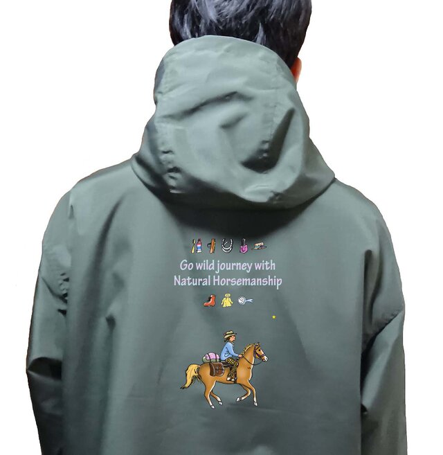 マウンテンパーカー/ウィンドブレーカー/馬旅ガール/ナチュラル・ホースマンシップ | iichi 日々の暮らしを心地よくするハンドメイドやアンティークのマーケットプレイス
