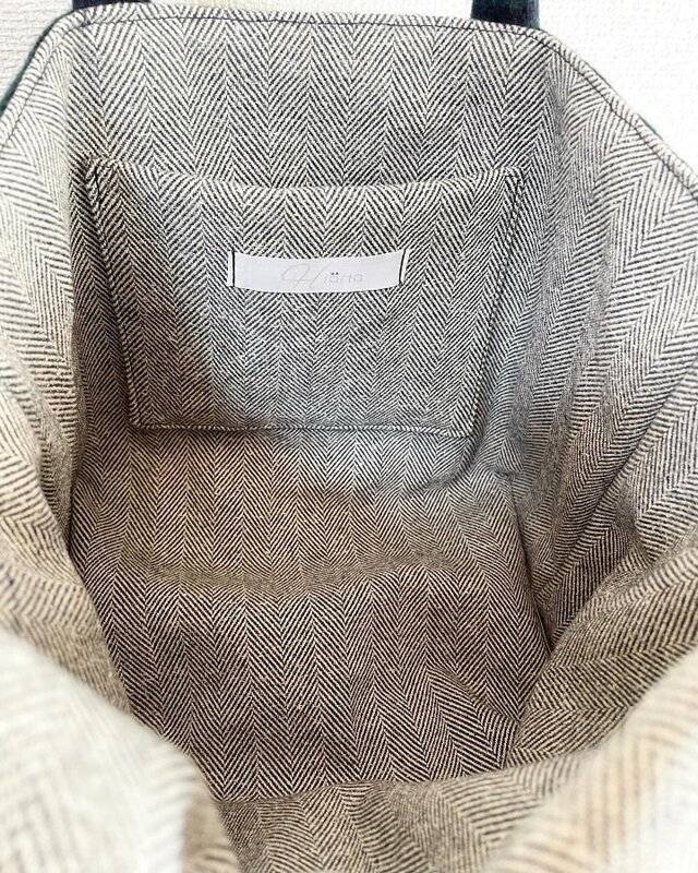 Odekake to-to ブラックウォッチ×ヘリンボーン Sサイズ | iichi 日々の暮らしを心地よくするハンドメイドやアンティークのマーケットプレイス