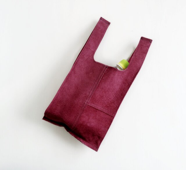 【送料無料 お試し価格】ガーラのような かわいすぎるエコバッグ 5p (S) ワイン | iichi 日々の暮らしを心地よくするハンドメイドやアンティークのマーケットプレイス
